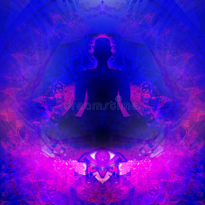 Man with Third Eye, Psychic Supernatural Senses Stock Illustration ...