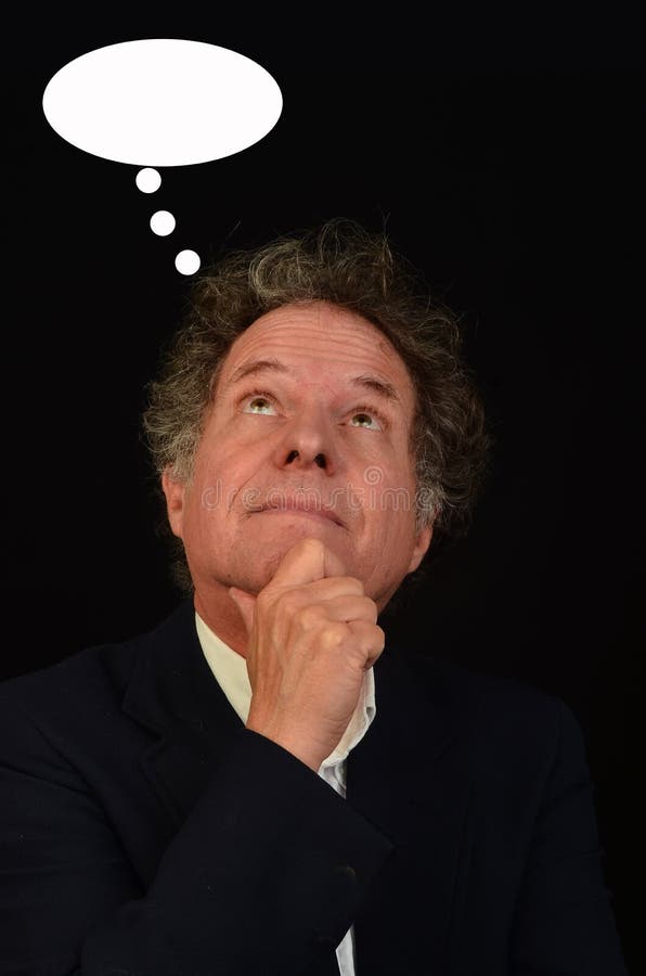 Man and Thought stock photo. Image of pondering, cloud - 27977578