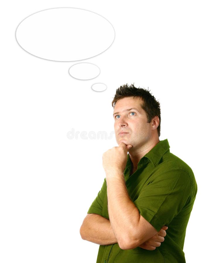 Man in thoughtful pose stock image. Image of groomed, contemporary ...