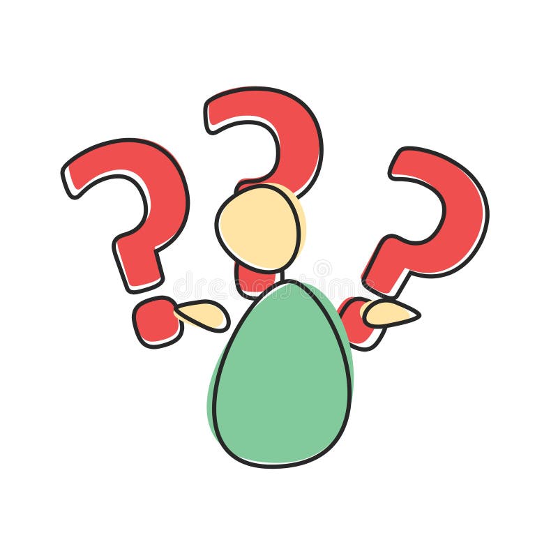Man with Three Questions Marks - Question Help Signs - Questions Stock ...