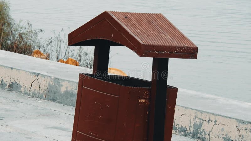 Man Throwing Paper into Dustbin Stock Footage - Video of container ...