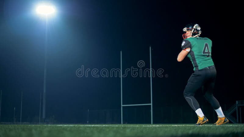 Rugby Player Throwing a Ball, Close Up. Stock Footage - Video of ...
