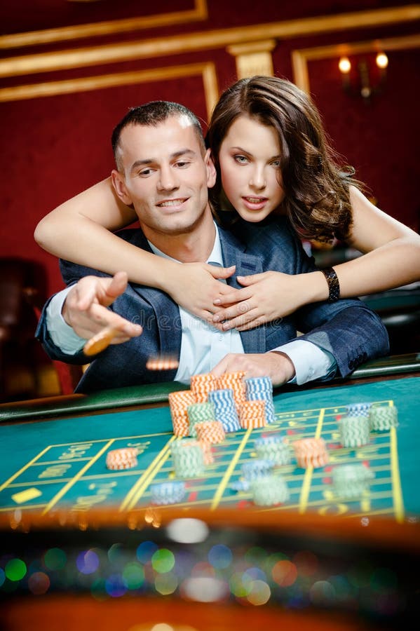 Man Throws the Chip on the Playing Table Stock Photo - Image of ...