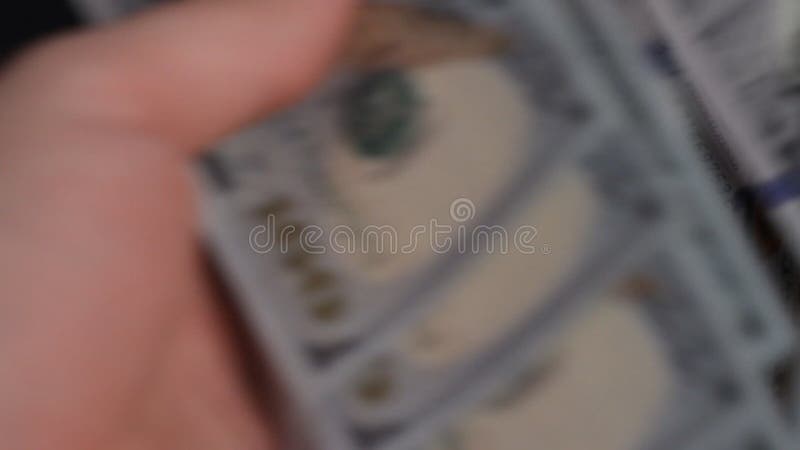 Man Throws on the Table 100 Dollar Bills. Stock Video - Video of ...