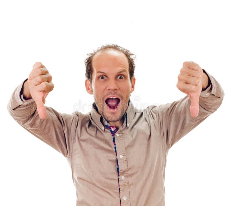 Man thumbs down stock image. Image of gesture, thumbs - 42985087