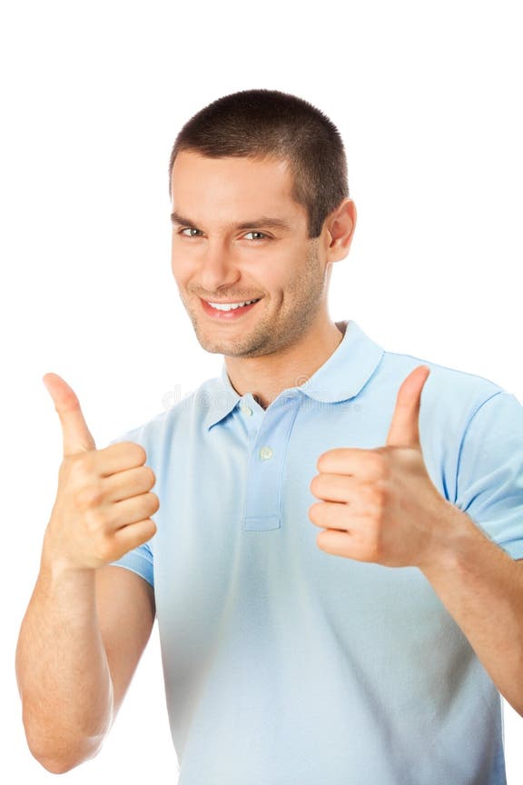 Man with thumbs up stock photo. Image of cool, gesture - 14884686