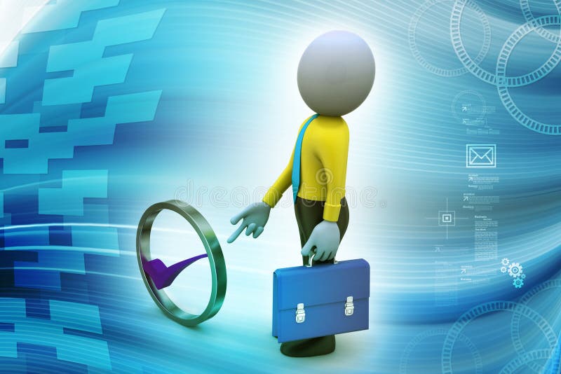 Man with tick mark stock illustration. Illustration of person - 55166340