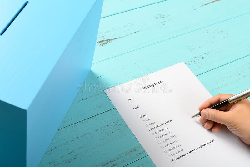 Voting Form with Red Pencil Stock Photo - Image of election, circle ...