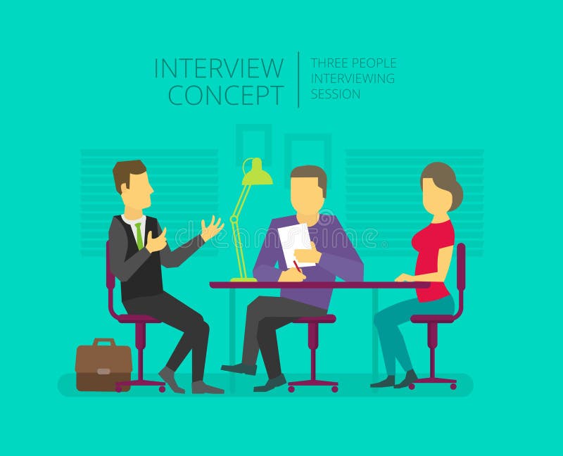 Man To Give, Grant an Interview. Chat Show Stock Vector - Illustration ...
