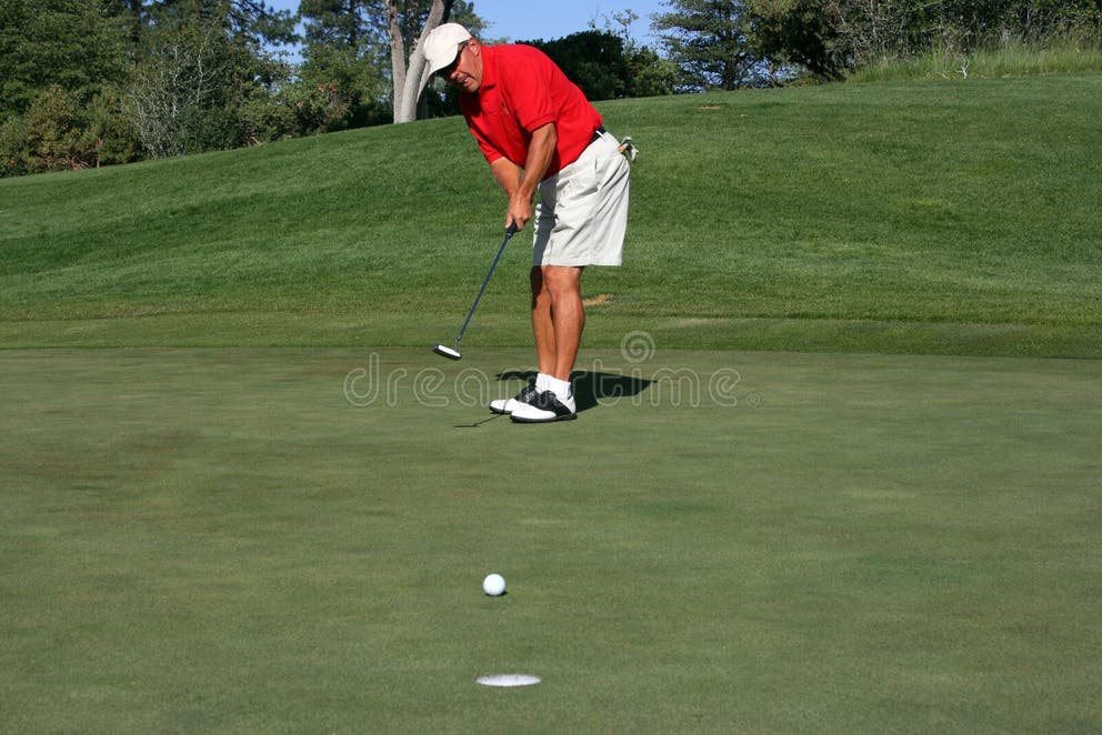 Man about to make putt stock photo. Image of grass, links - 2680148
