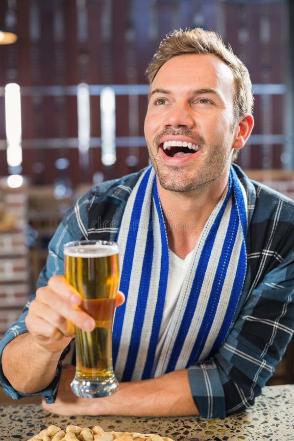 Man toasting a beer stock image. Image of amusing, amusement - 67730615