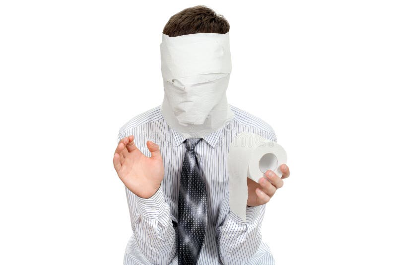 Man with Toilet Paper stock photo. Image of background - 28251614 Man with Toilet Paper stock photo. Image of background - 28251614