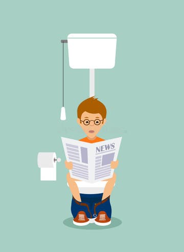 Man Reading Newspaper Toilet Stock Illustrations – 63 Man Reading ...