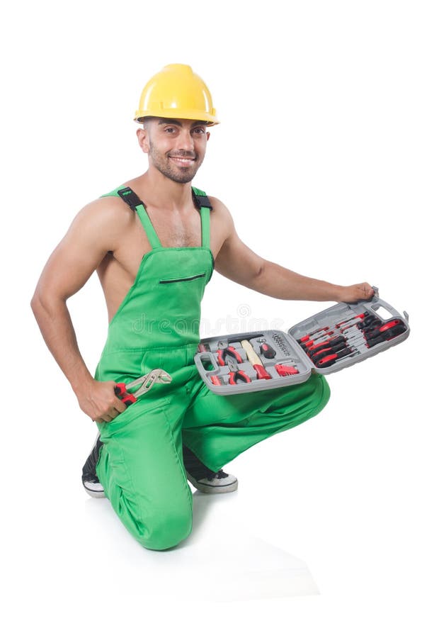 Man with toolkit stock photo. Image of repairman, construction - 33494250