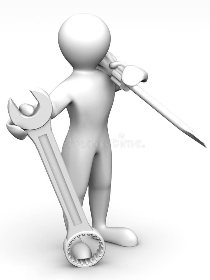 3d Man Repairing Tools Stock Illustrations – 68 3d Man Repairing Tools ...