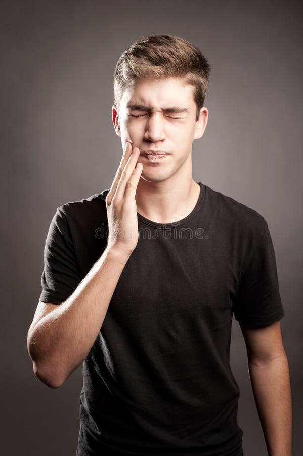 Man with toothache stock photo. Image of ache, concept - 35296824