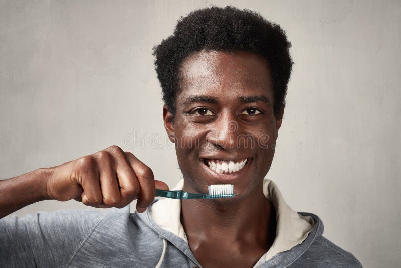 Man with toothbrush. stock image. Image of people, brushing - 88384195