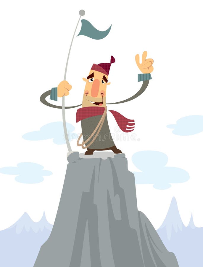 Cartoon Man Mountain Top Stock Illustrations – 2,718 Cartoon Man ...