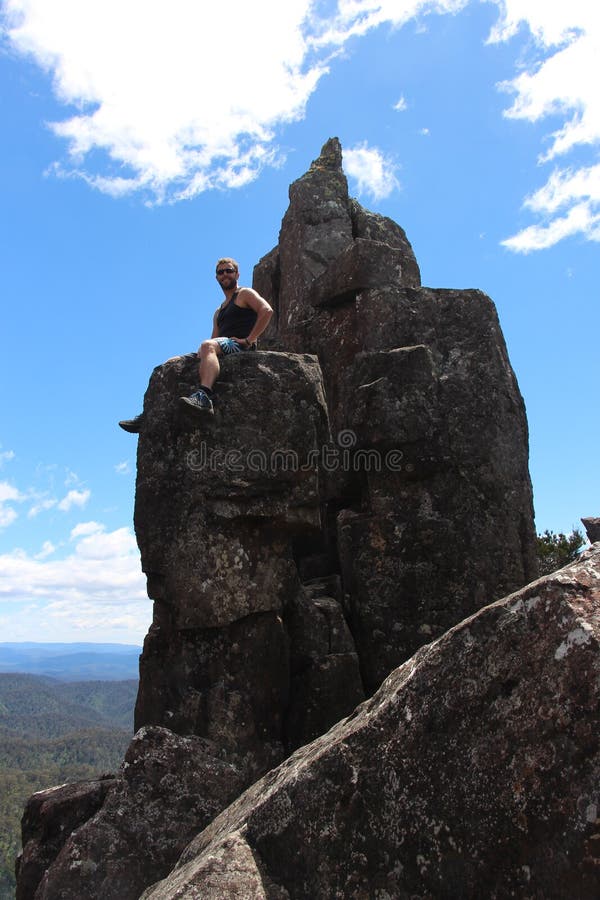 Man Top Mountain St Patricks Head Stock Photos - Free & Royalty-Free ...