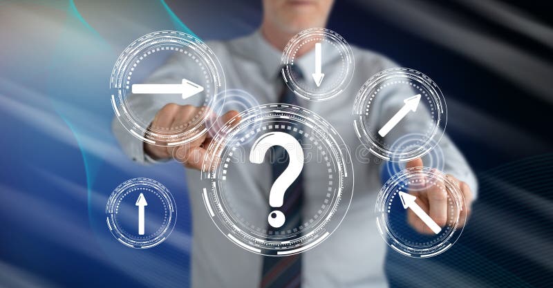 Man Touching a Choice Concept Stock Image - Image of choose, strategy ...