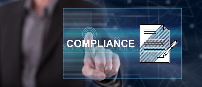 Man Touching a Compliance Concept Stock Image - Image of compliance ...