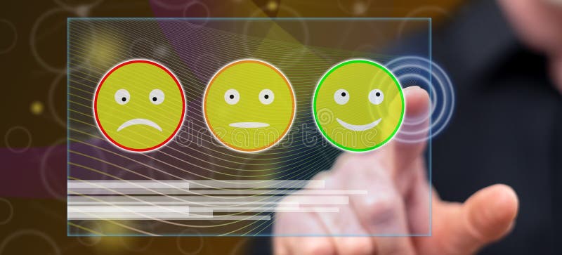 Man Touching a Customer Satisfaction Concept Stock Image - Image of ...