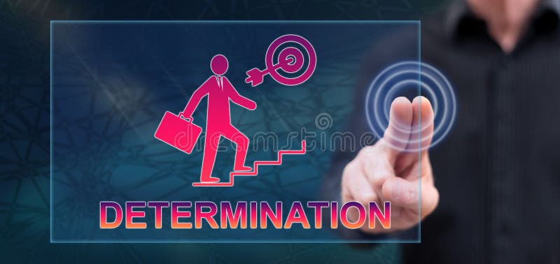 Man Touching a Determination Concept Stock Photo - Image of digital ...