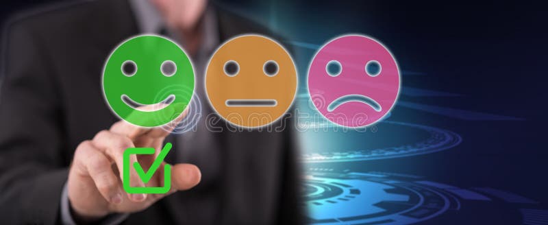 Man Touching an Evaluation Concept Stock Image - Image of evaluation ...
