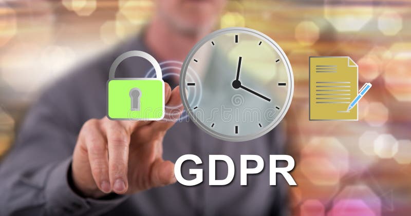 Man Touching a Gdpr Concept Stock Photo - Image of union, compliant ...
