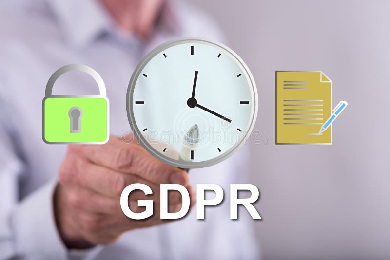 Man Touching a Gdpr Concept Stock Image - Image of compliant, concept ...