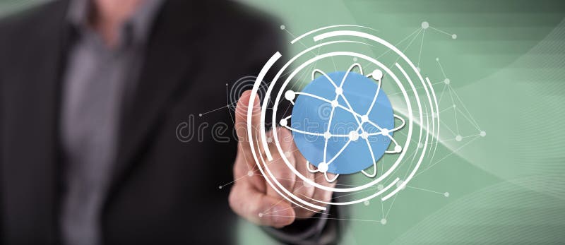 Man Touching a Global Network Technology Concept Stock Image - Image of ... Man Touching a Global Network Technology Concept Stock Image - Image of ...