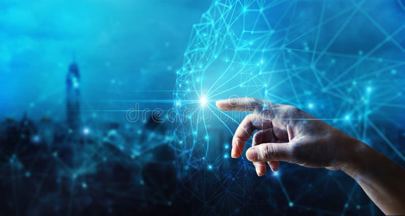 Digital Connections, Digital Art Illustration, Generative AI Stock ...