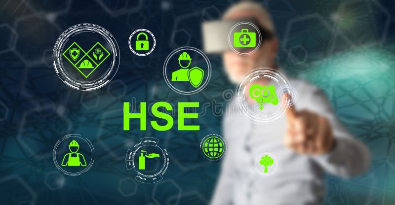 Man touching a hse concept stock photo. Image of osha - 228778832