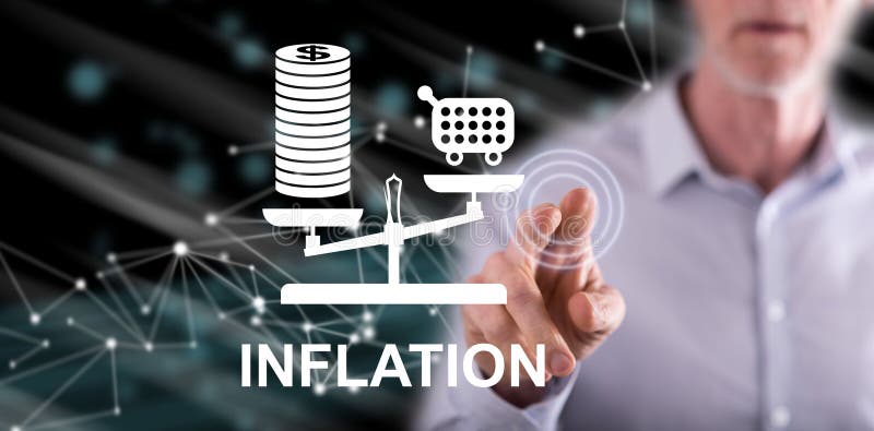 Inflation Concept on a Smartphone Stock Photo - Image of financial ...