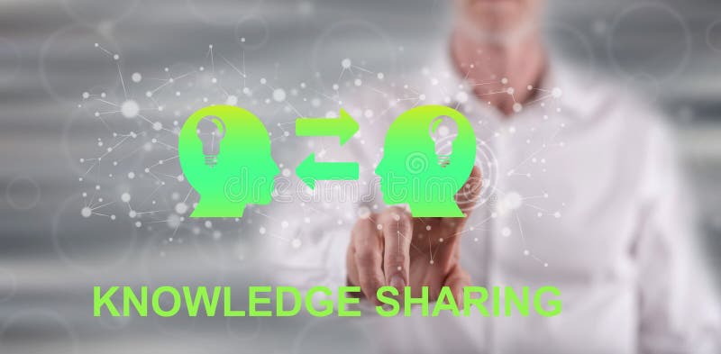 Knowledge Sharing Concept on a Computer Screen Stock Image - Image of ...