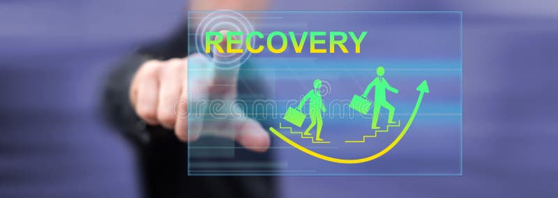 Man Touching a Recovery Concept Stock Photo - Image of rebound ...