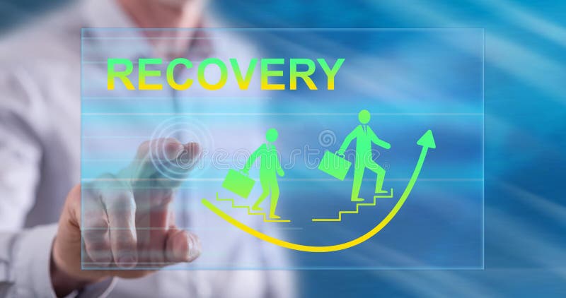 Man Touching a Recovery Concept Stock Image - Image of rebound, symbol ...