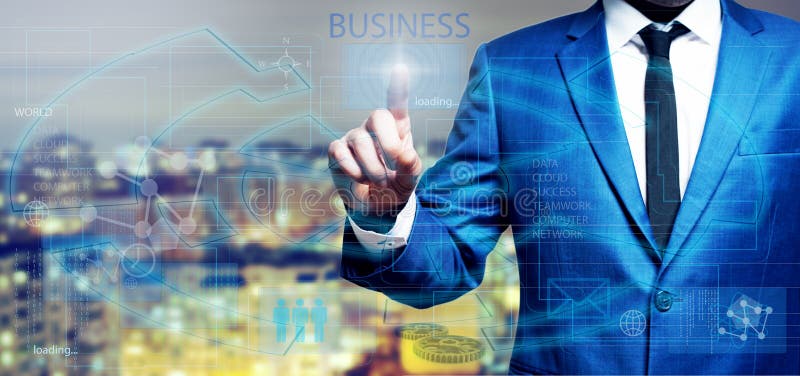 Man touching Screen stock image. Image of male, open - 67085885