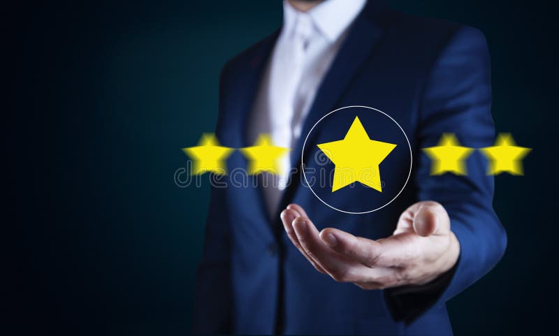 Man touching stars stock image. Image of five, professional - 199461733