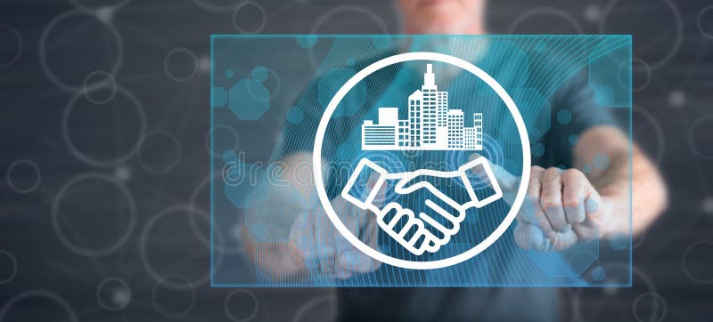 Man Touching a Trust Concept Stock Image - Image of confidence, trust ...