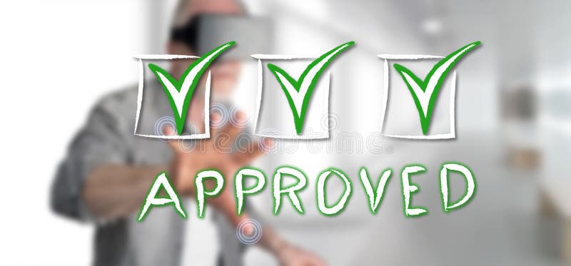 Man Touching a Validation Process Concept Stock Photo - Image of ...