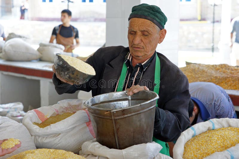 Man Trading on a Market, Samarkand, Uzbekistan Editorial Photography ...