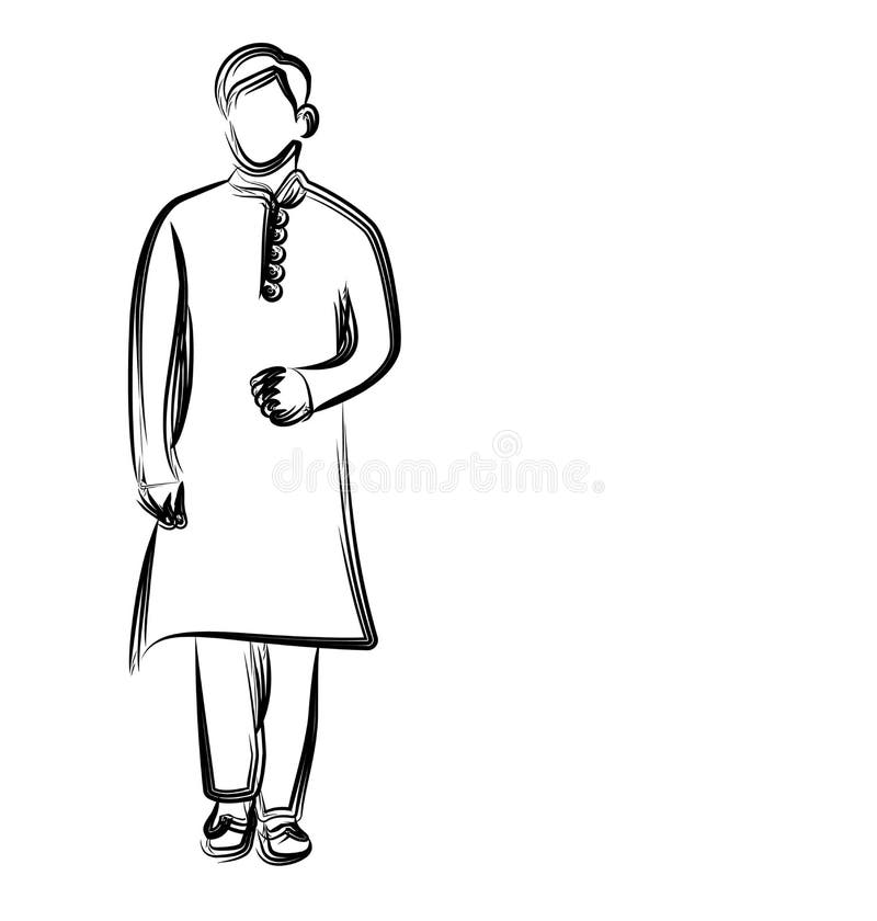Kurta Stock Illustrations – 271 Kurta Stock Illustrations, Vectors ...