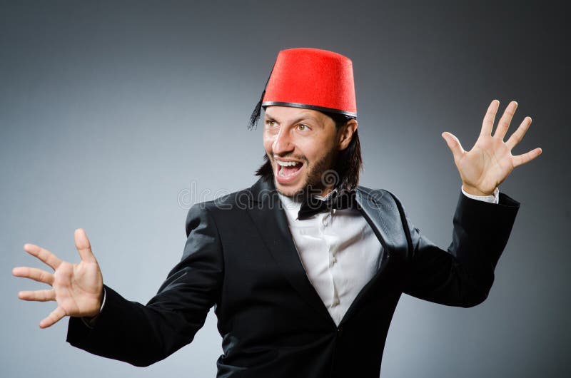 Man in Traditional Turkish Hat Stock Image - Image of arab, east: 44545811