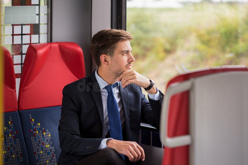 Man in train stock photo. Image of transport, speed, horizontal - 68327420