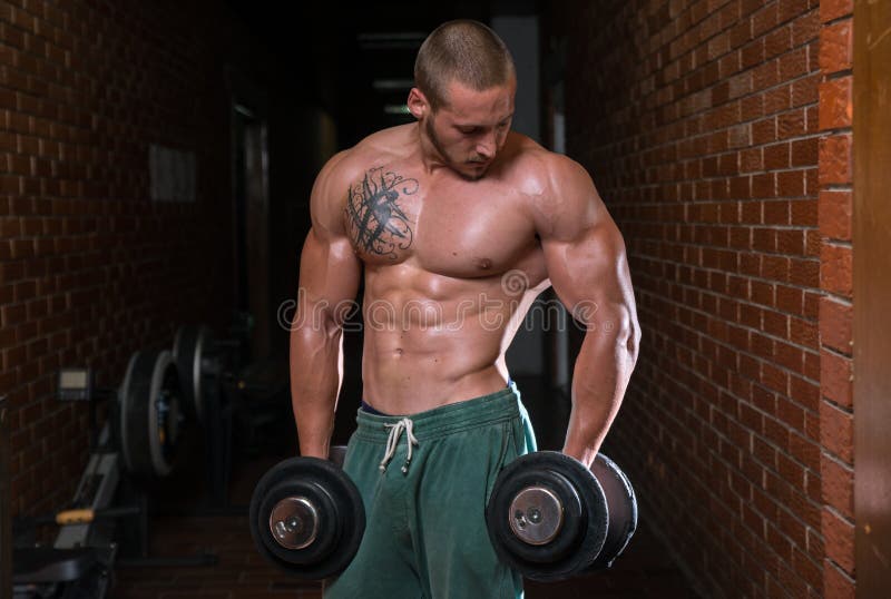 Man in training stock image. Image of bodybuilding, physical - 79421165