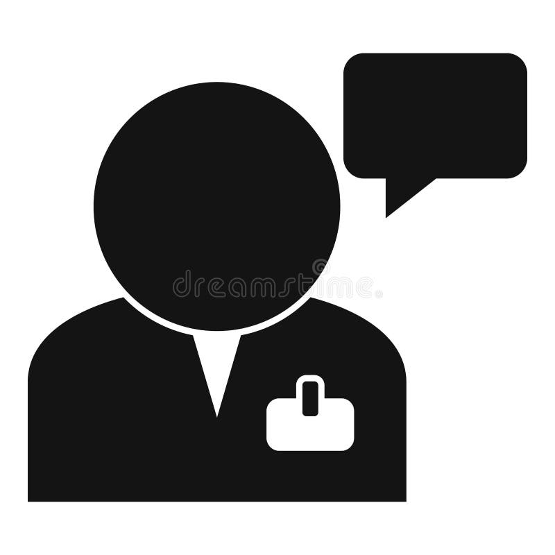 Man Translator Icon, Simple Style Stock Vector - Illustration of ...