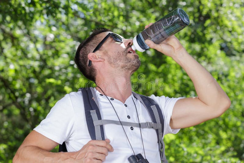 Man travels trough nature stock photo. Image of national - 265787366