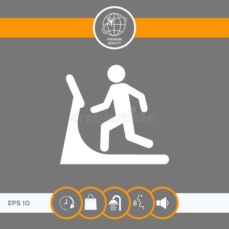 Man on treadmill icon stock vector. Illustration of exercise - 124810691 Man on treadmill icon stock vector. Illustration of exercise - 124810691