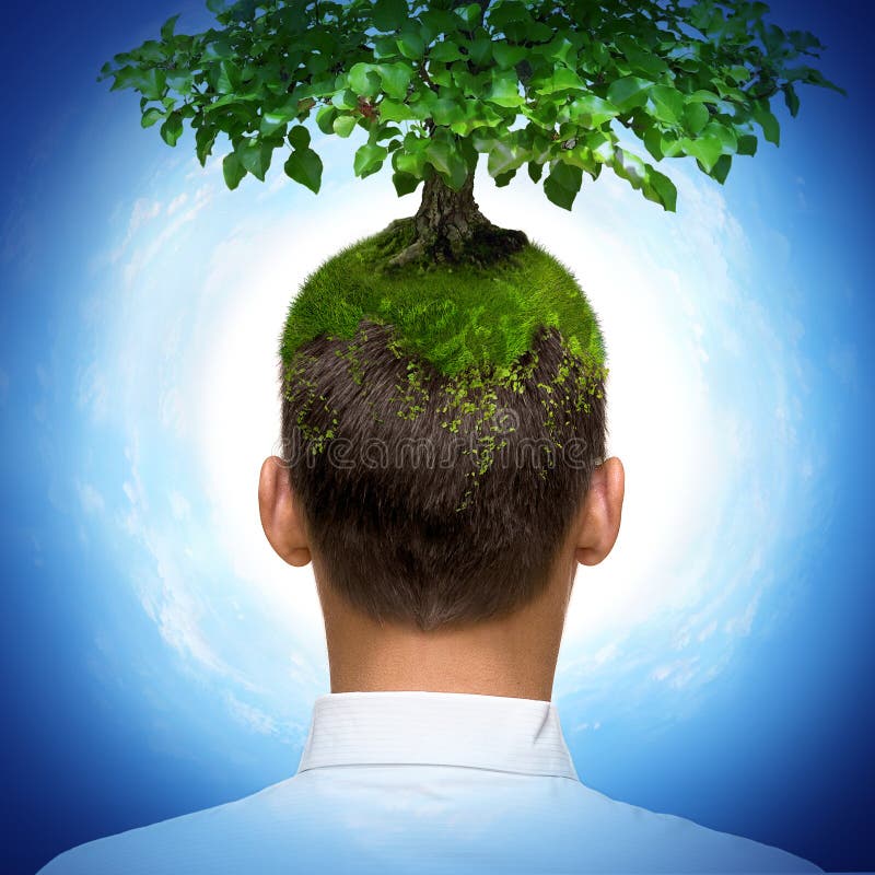 Man with tree stock illustration. Illustration of grow - 10846008